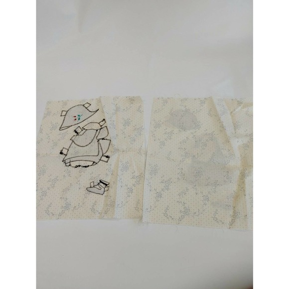 Handmade | Other | 2 Vtg Sunbonnet Sue Paper Doll Quilt Blocks | Poshmark